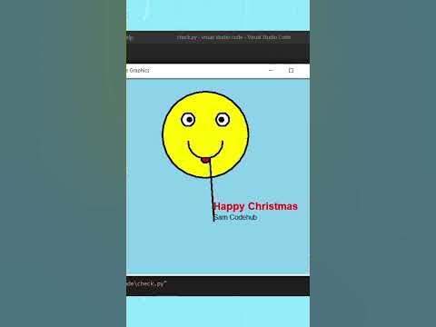 Python turtle graphic-wish you merry christmas - YouTube