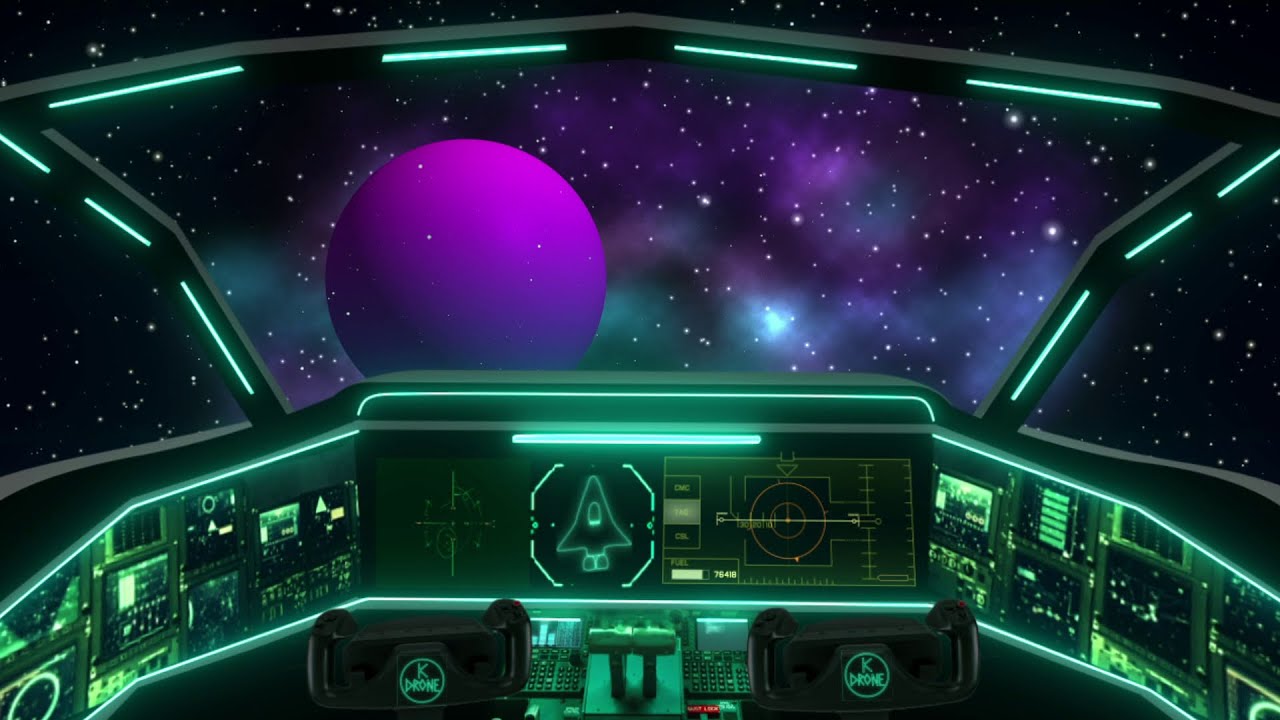 Cosmic Relaxation Space Ambient Music on a Spaceship Cockpit - YouTube