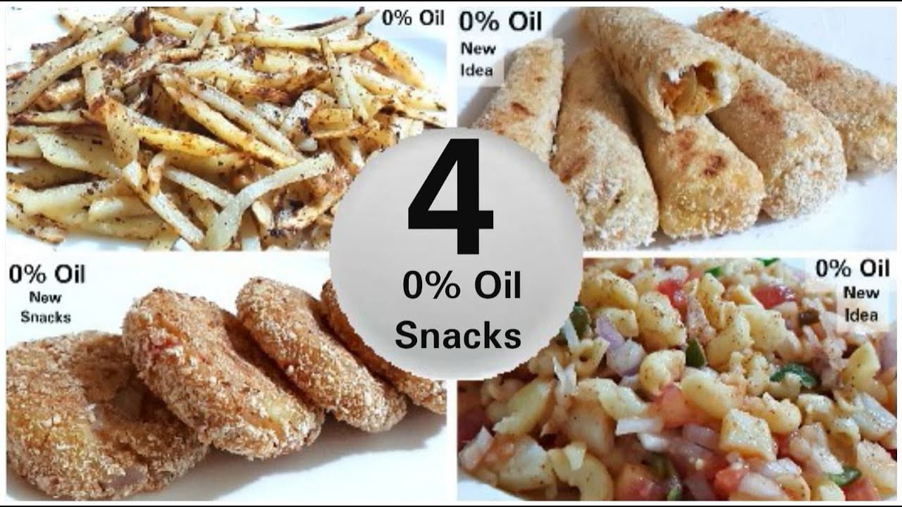 4 Without Oil snacks |Quick snacks to make at home|Oil free snacks|Easy ...