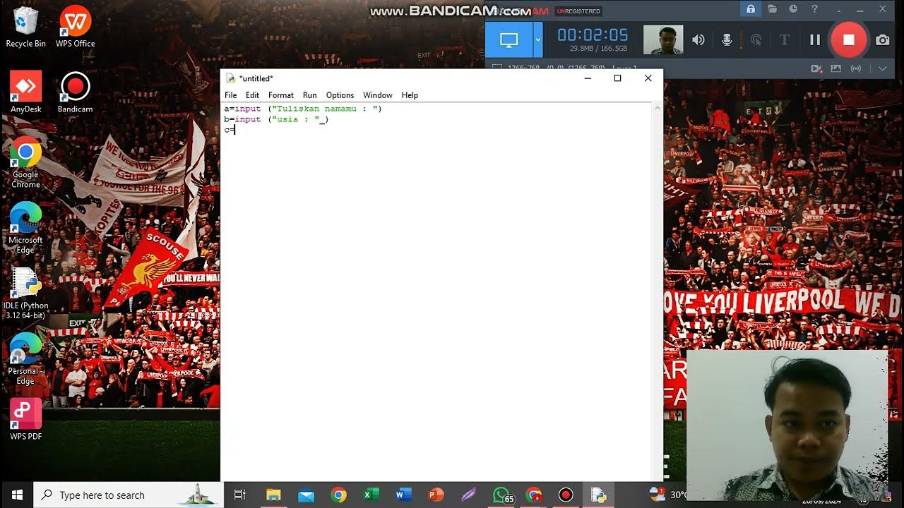 Tugas Matkul Pemrograman komputer unpam ( Python String dan input ) - YouTube