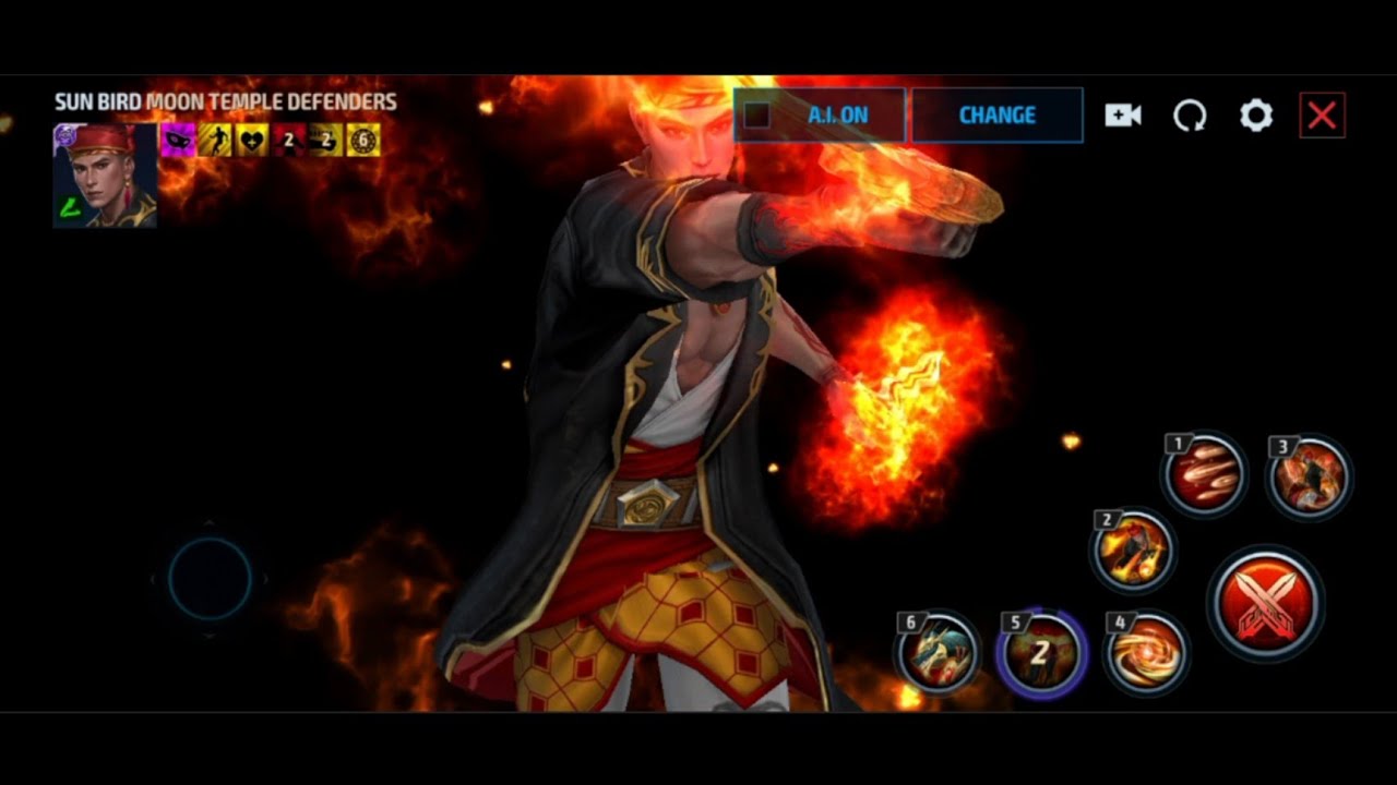 Sun bird in Moon Temple Defenders suit skills preview | Marvel Future ...