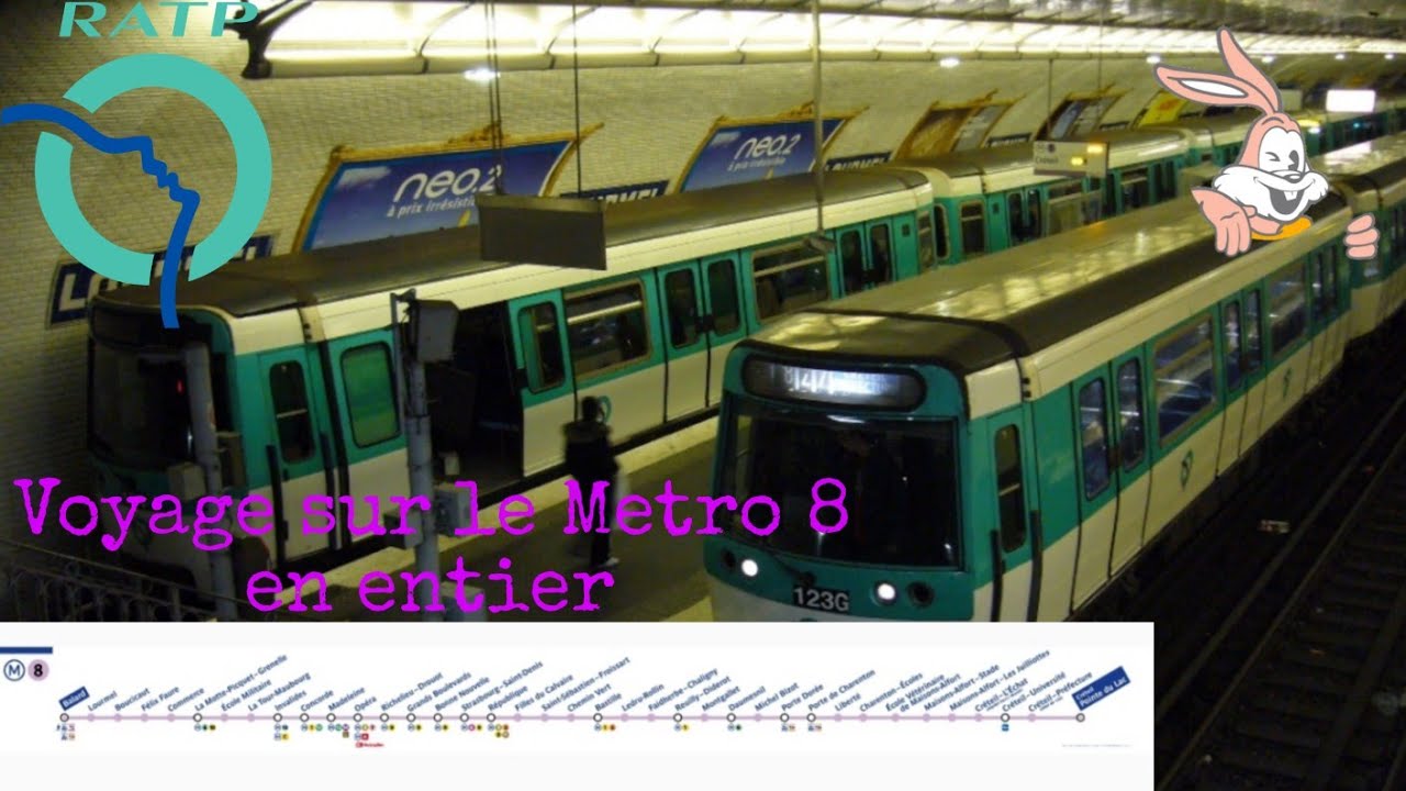 Voyage sur le Metro 8 en entier (Mars 2025) - YouTube
