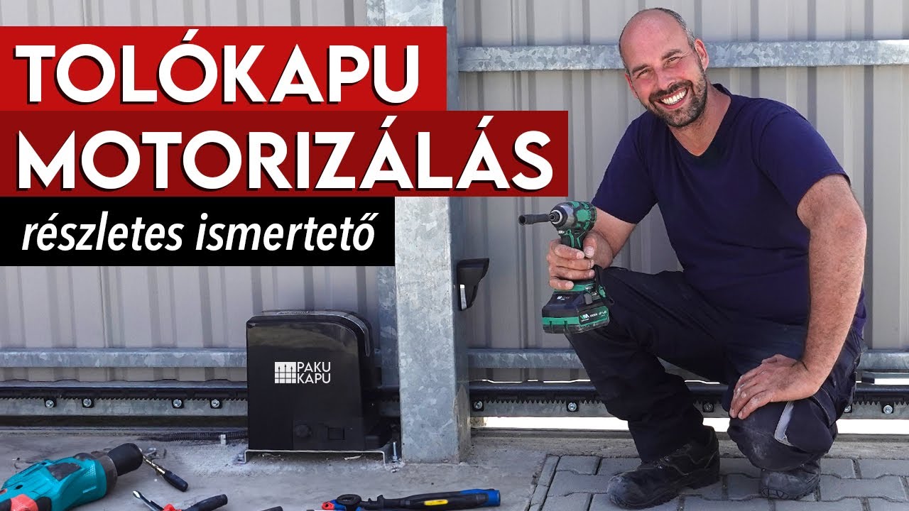Tolókapu motor felszerelése lépésről lépésre - áram nélkül is működik ...