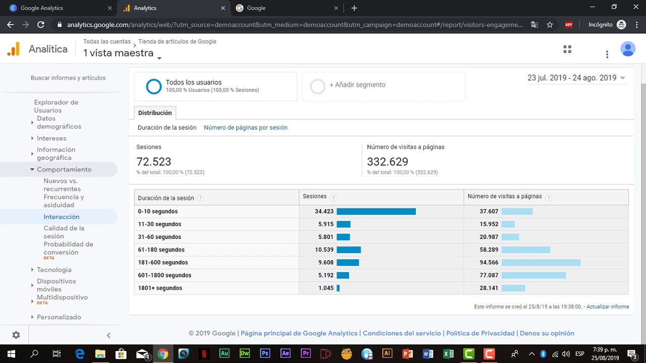 Curso Google Analytics GRATIS Módulo 6-8-2. Interacción (Duración) - YouTube