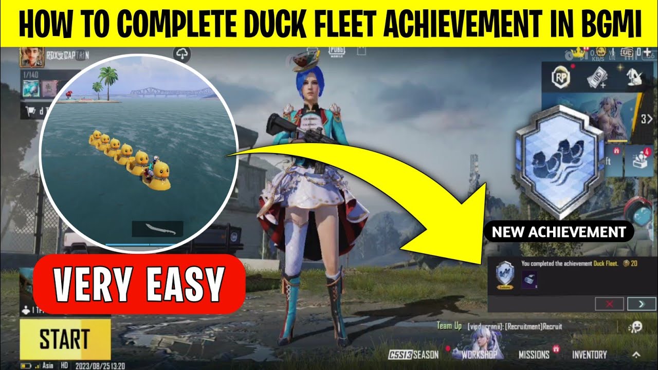 How To Complete Duck Fleet Achievement In BGMI | Easy Way To Complete ...