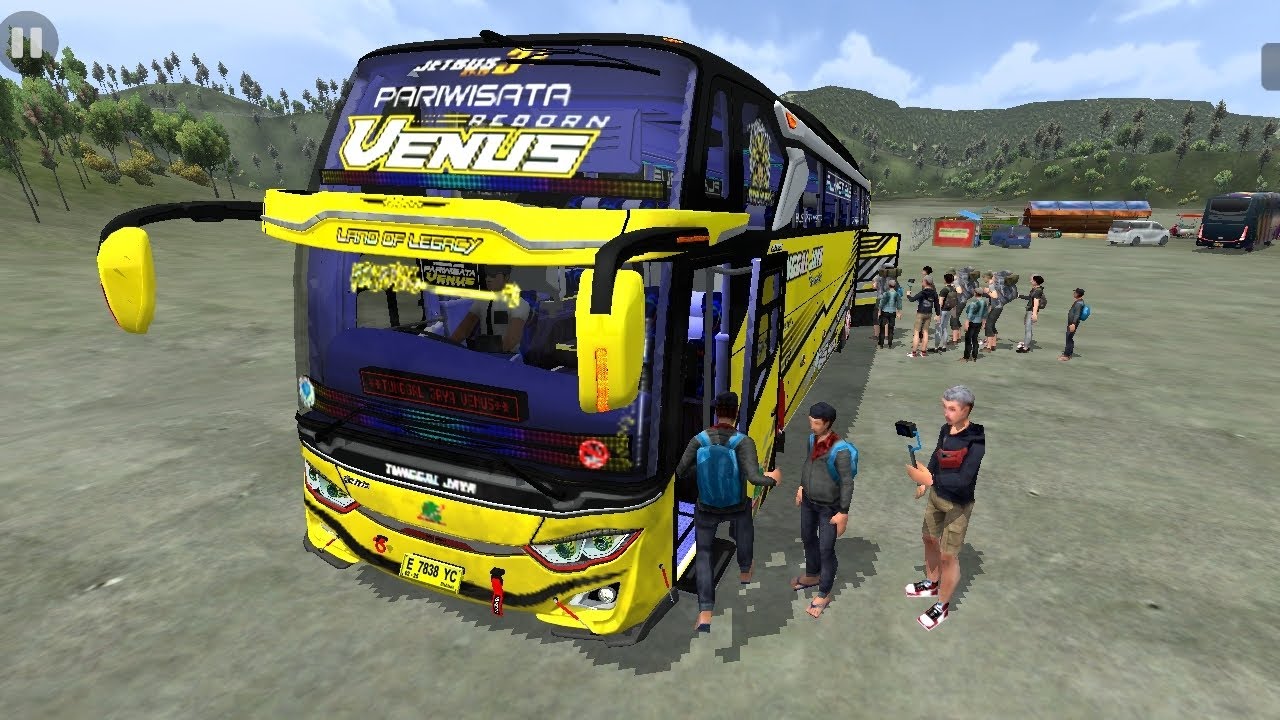 Bus telolet tunggal jaya venus antar penumpang ke gunung bromo #bussid ...