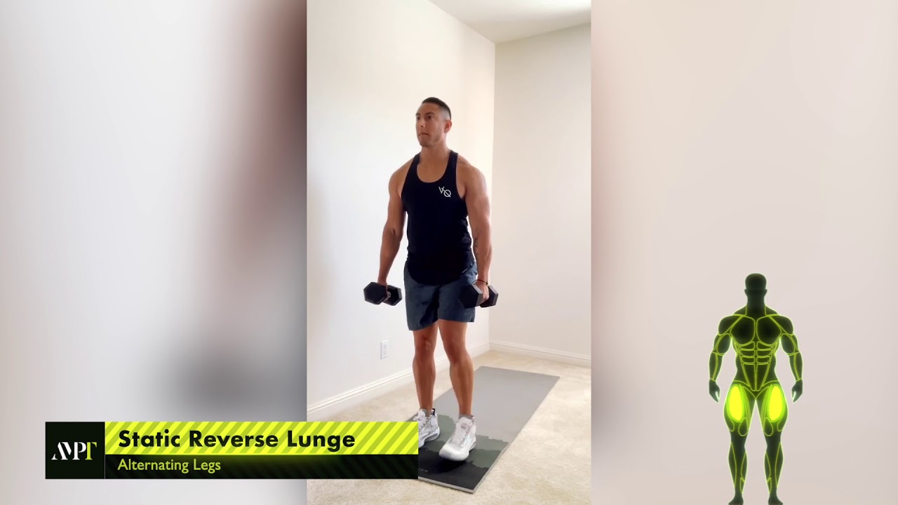 Alternating Static Reverse Lunge - YouTube