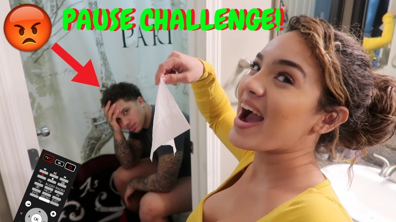 24 HOUR PAUSE CHALLENGE WITH GIRLFRIEND! ** GONE TOO FAR! ** - YouTube