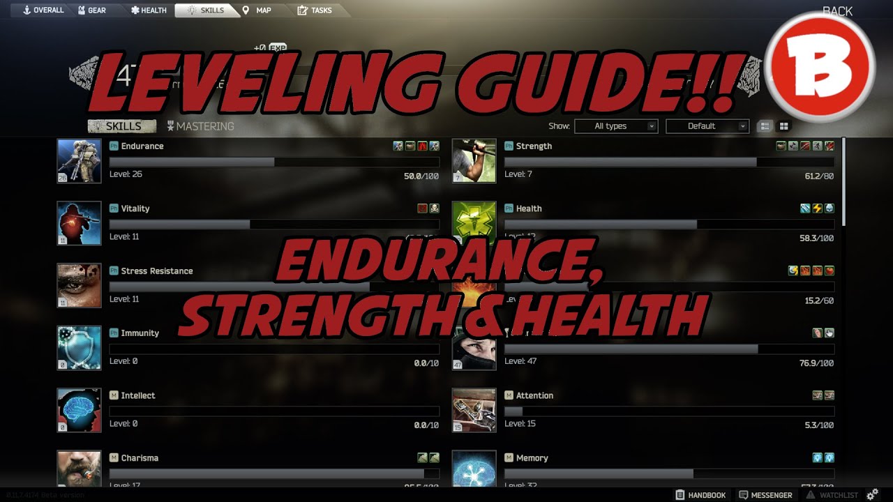 Endurance, Strength & Health Leveling Guide - Escape from Tarkov - YouTube