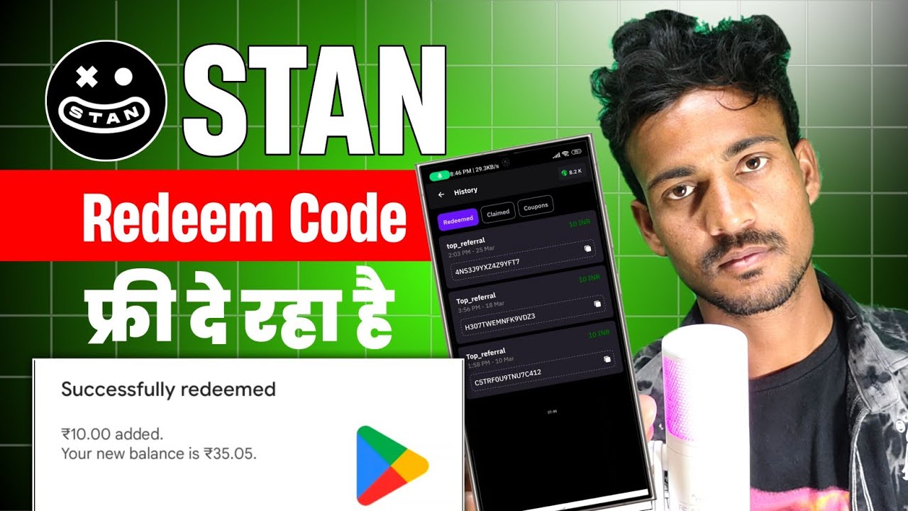 Stan App Free Redeem Code ! Stan App Google Play Gift Card ! Redeem Code ! Free Redeem Code ...