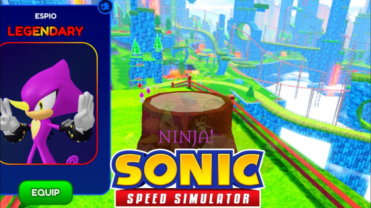 Unlocking the Espio Skin in Sonic Speed Simulator + Prime Sonic Skin in ...