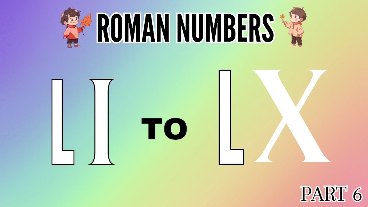 Roman numbers 51 to 60 | Roman numericals | 51 to 60 | Mathematics ...