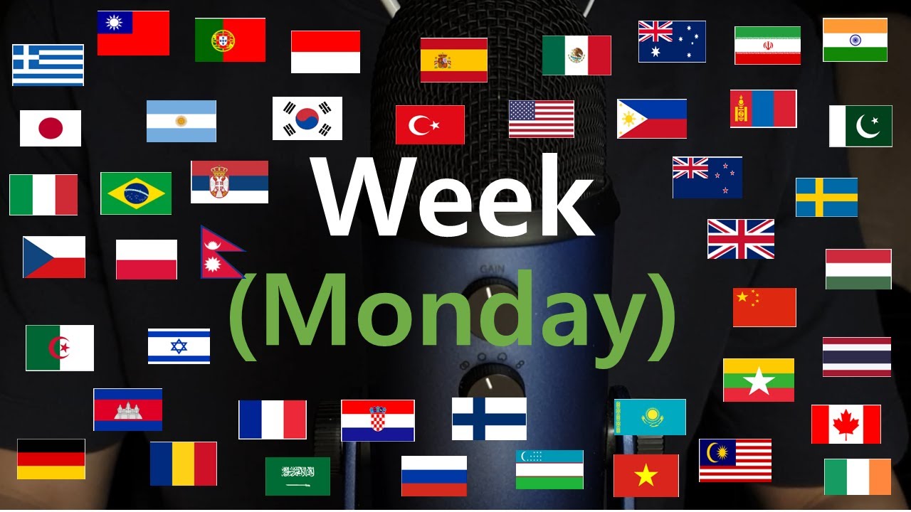 ASMR "Monday" in 37 Different Languages | Whispering ASMR - YouTube