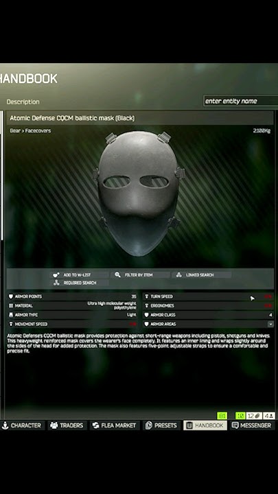 Atomic Defense Ballistic Mask (New Facecover) - Escape From Tarkov ...