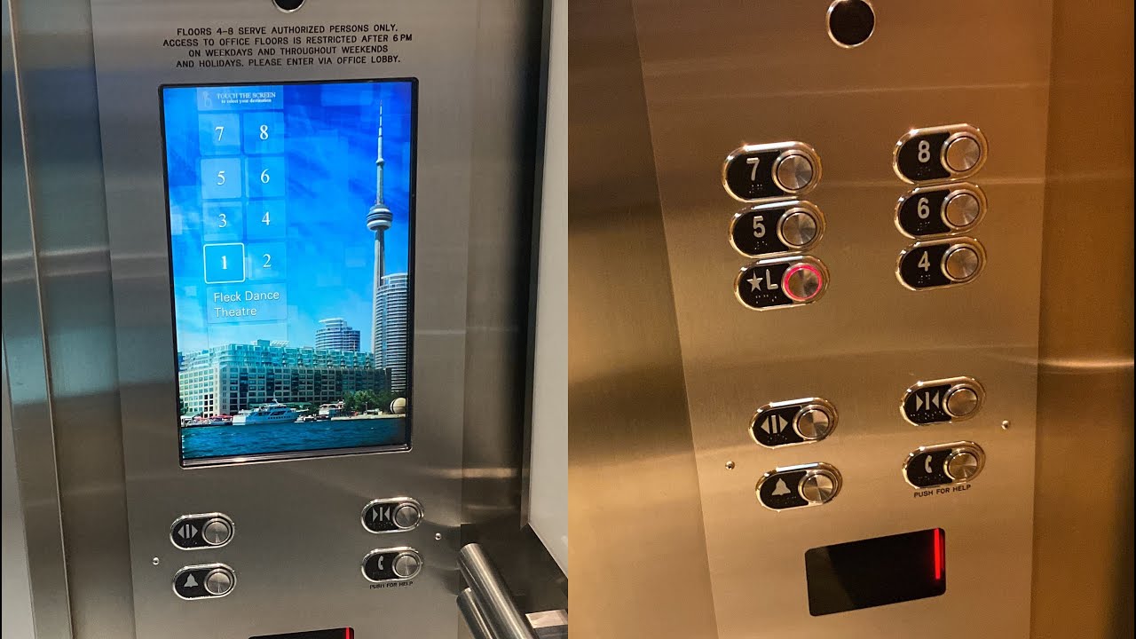 "MADernized" 1983 Montgomery Traction Elevators @ Queens Quay Terminal ...