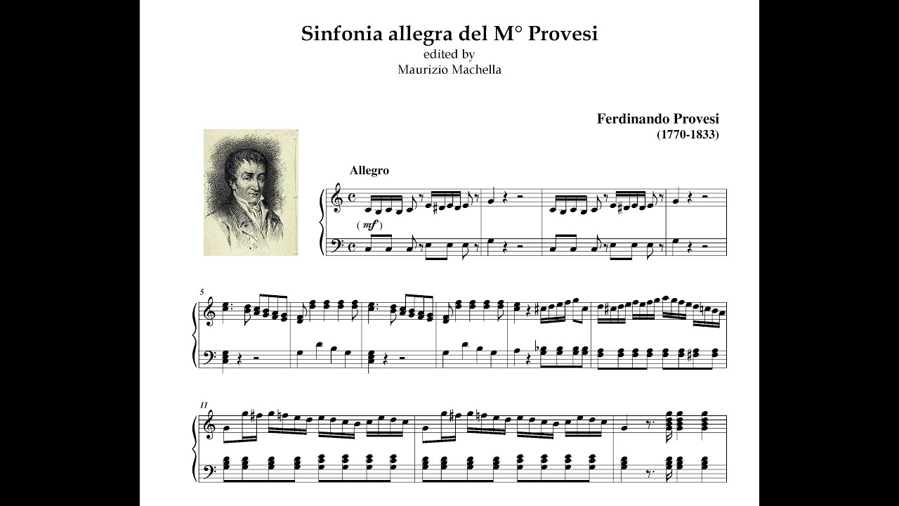 Ferdinando Provesi (1770-1833): (Verdi's_music-teacher) "Sinfonia ...