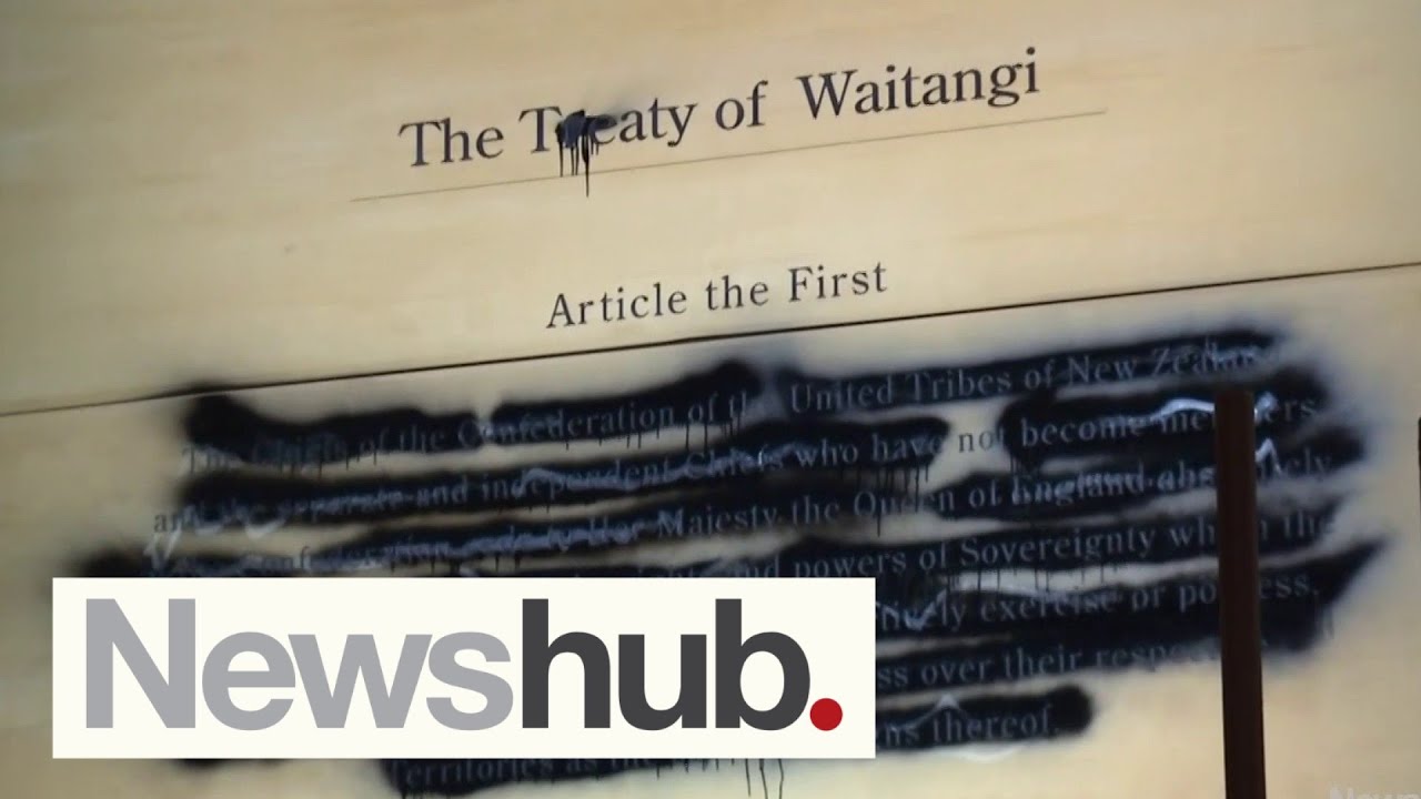Te Papa considering future of Te Tiriti exhibit after protesters deface ...