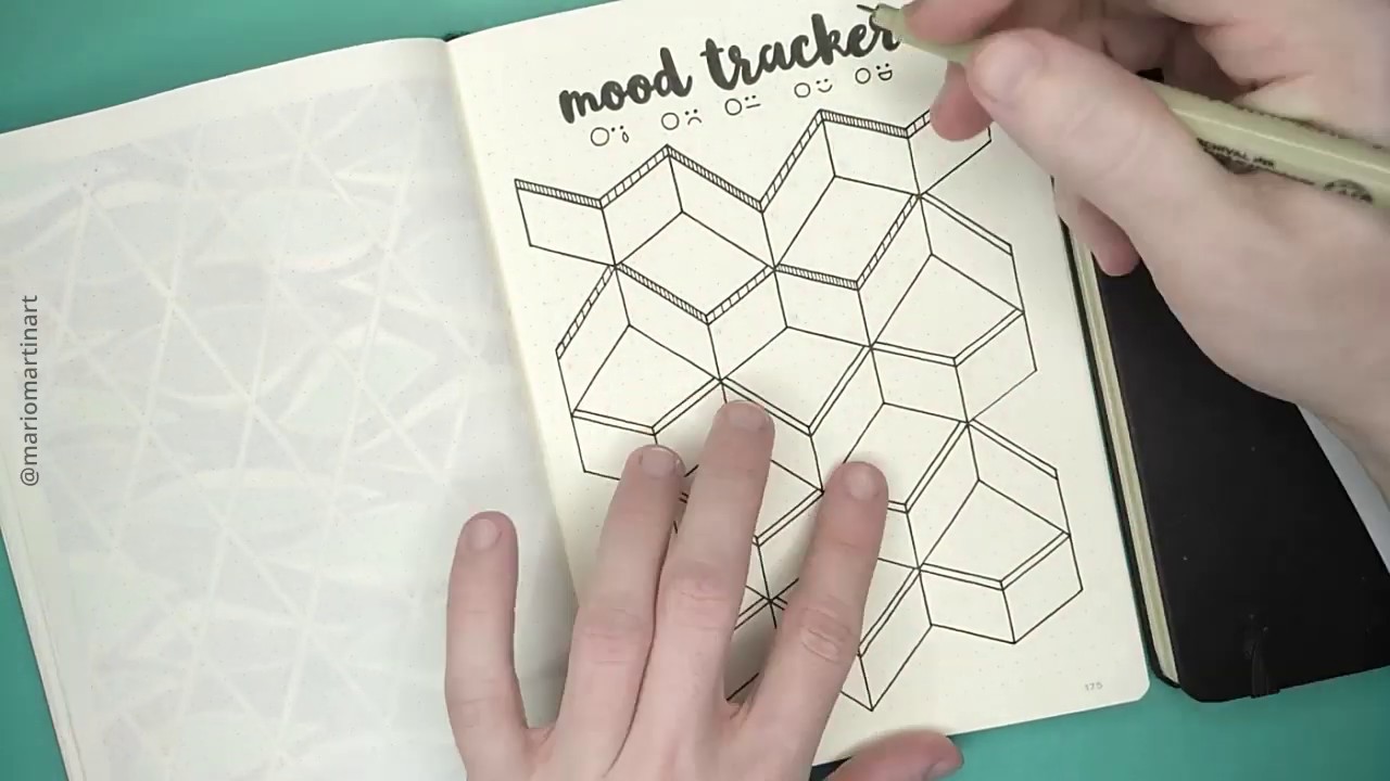 Geometric Mood Tracker Idea for Bullet Journal | Drawing Timelapse ...