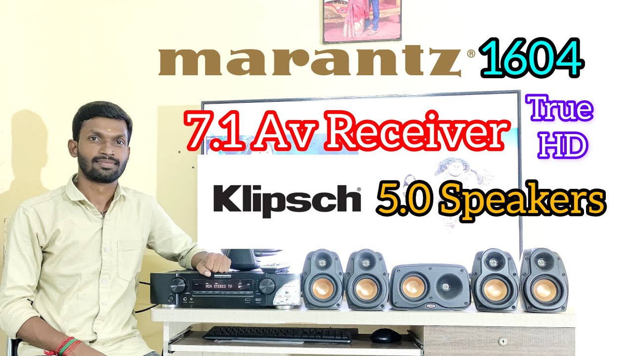 Marantz 1604 7.1 Av Receiver & Klipsch 5.0 Speakers for Sale. - YouTube