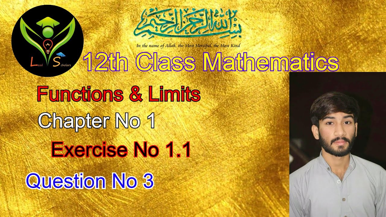 12th Class Math Chapter 1 Exercise 1.1 Question No 3 || [12th Class ...
