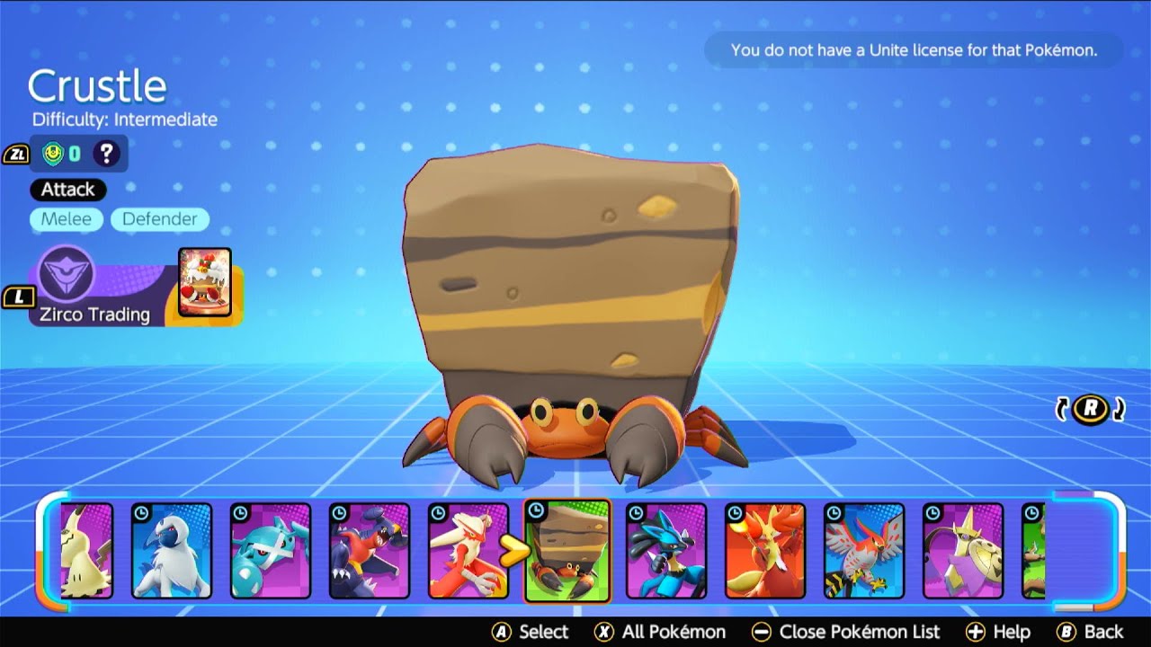 Pokémon unite Crustle the Juggernaut - YouTube