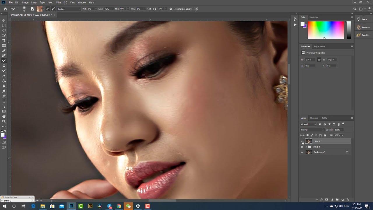 How to Retouch smooth skin in Camera Raw 2020 Tutorial - YouTube
