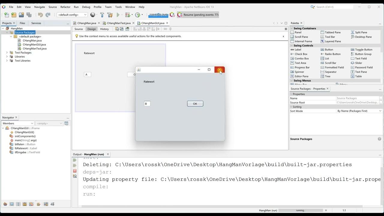 HangMan GUI - YouTube