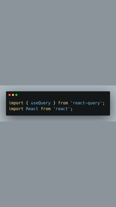 Boost Data Fetching in React! #ReactQuery - YouTube