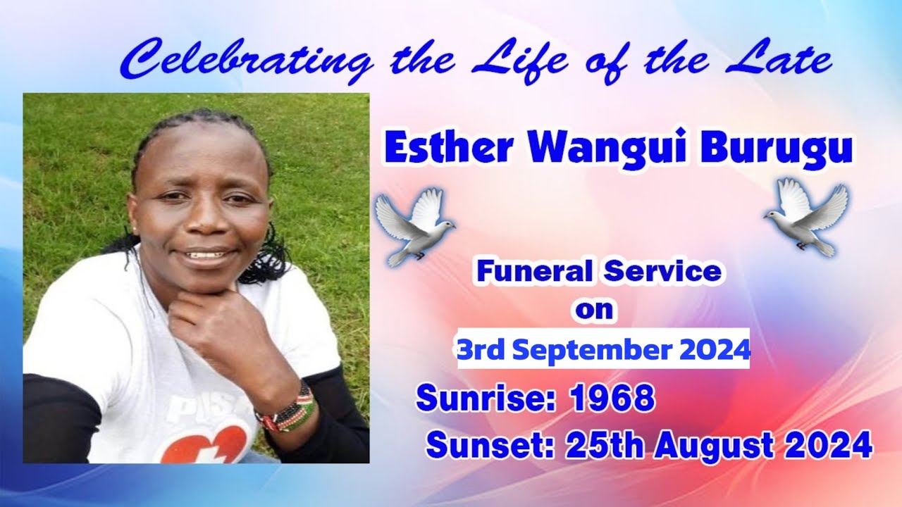 Celebrating the life of Esther Wangui Burugu - YouTube