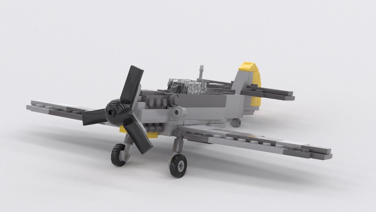 Messerschmitt Bf-109G "Gustav": Custom LEGO plane model - YouTube