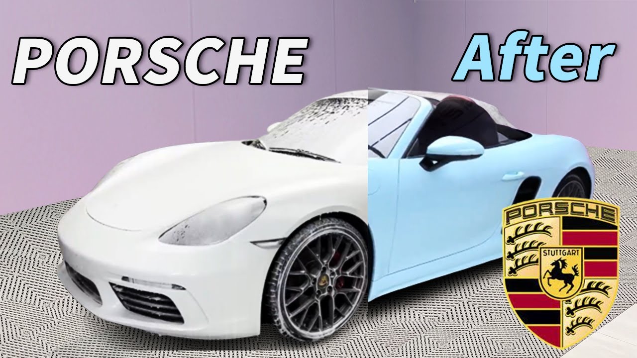 Porsche 718 | Color Refurbishment | Glacier Blue#PaintProtectionFilm ...