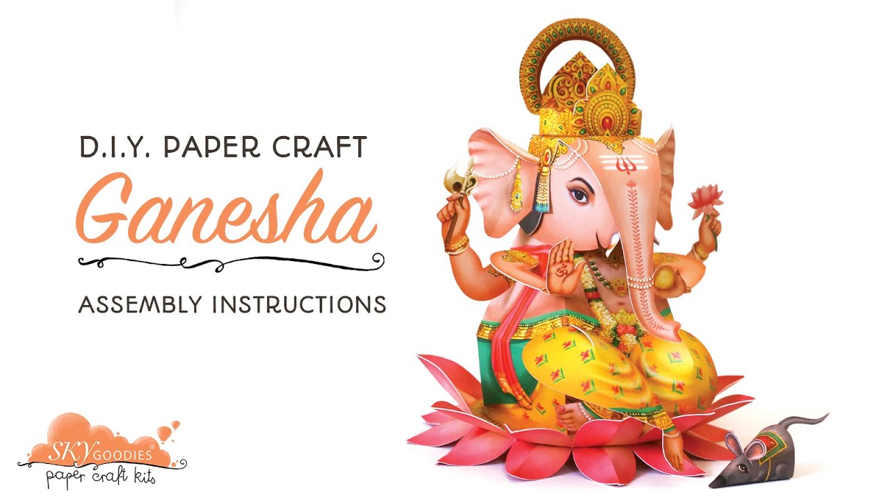 How to make your DIY Paper Craft Ganesha from Sky Goodies. No sticking ...