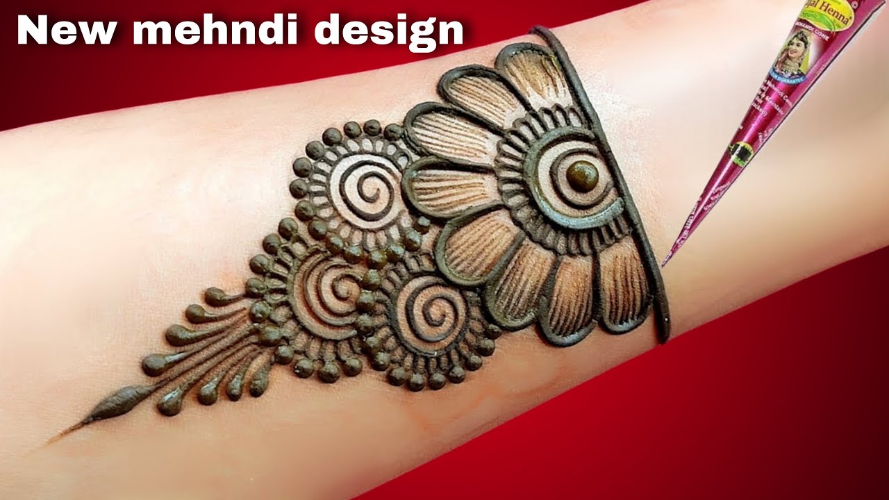 Very beautiful stylish henna design, mehndi designs simple, Simple ...