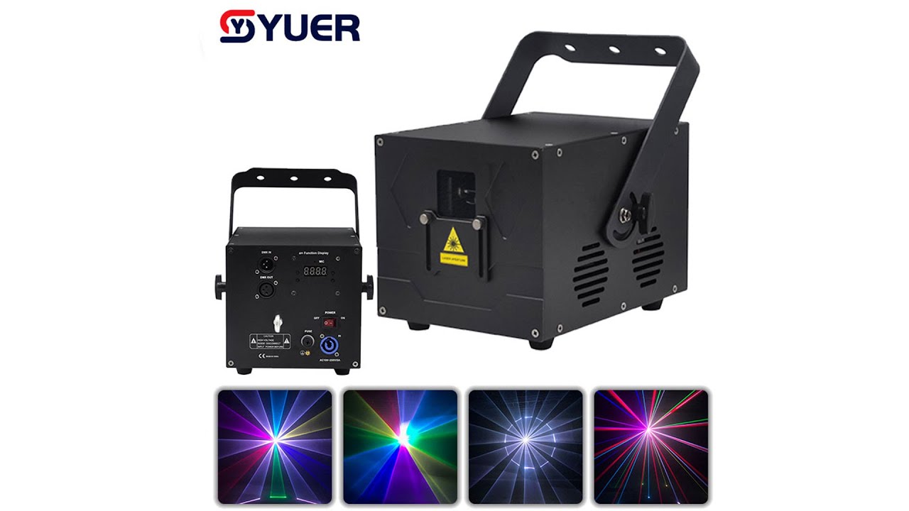 YUER™️ ILDA 6W RGB Laser Light Animation Beam Scanner Stage Laser ...