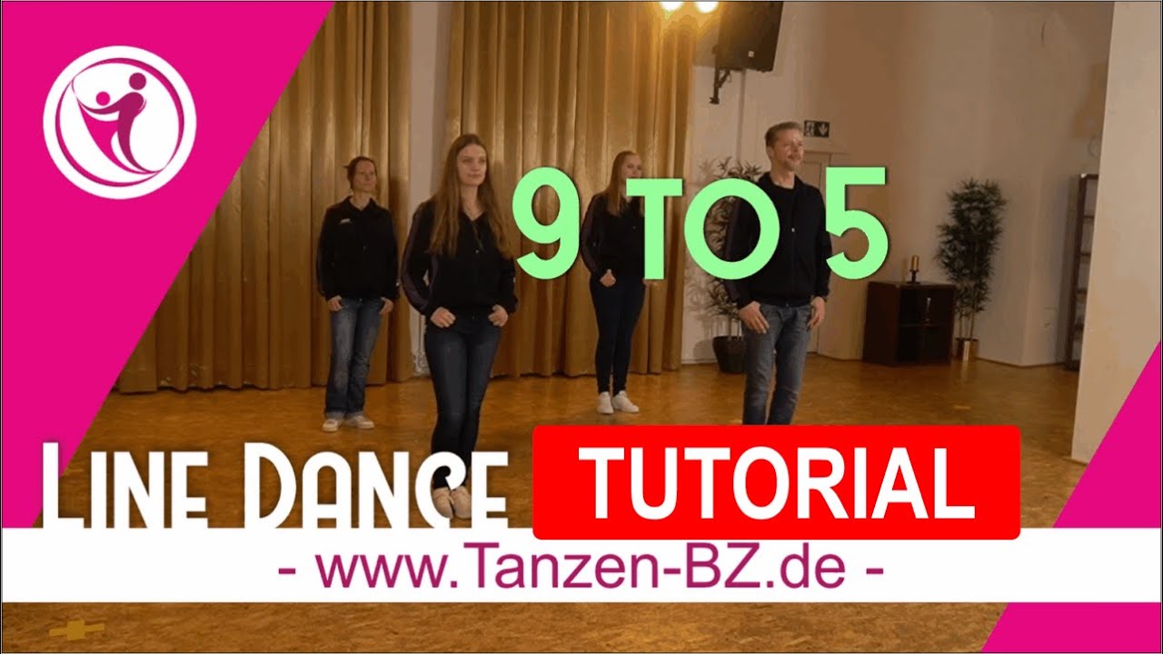 Beginner Line Dance 🤠 "9 TO 5" 🤠 lernen - 💃🏻 🕺🏻 Tutorial 💃🏻 🕺🏻 deutsch ...