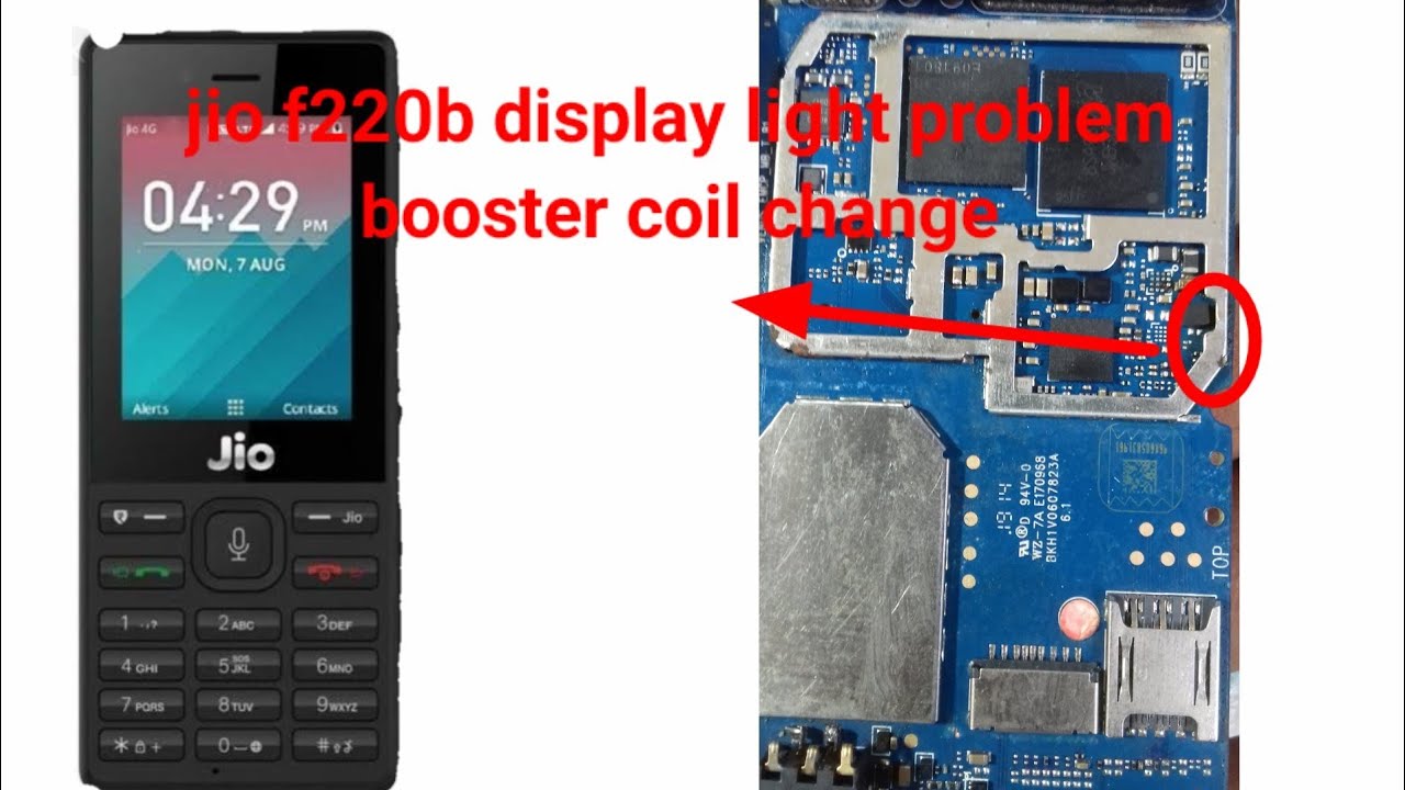 jio f220B display light booter coil change best 👍👍💯 solution - YouTube
