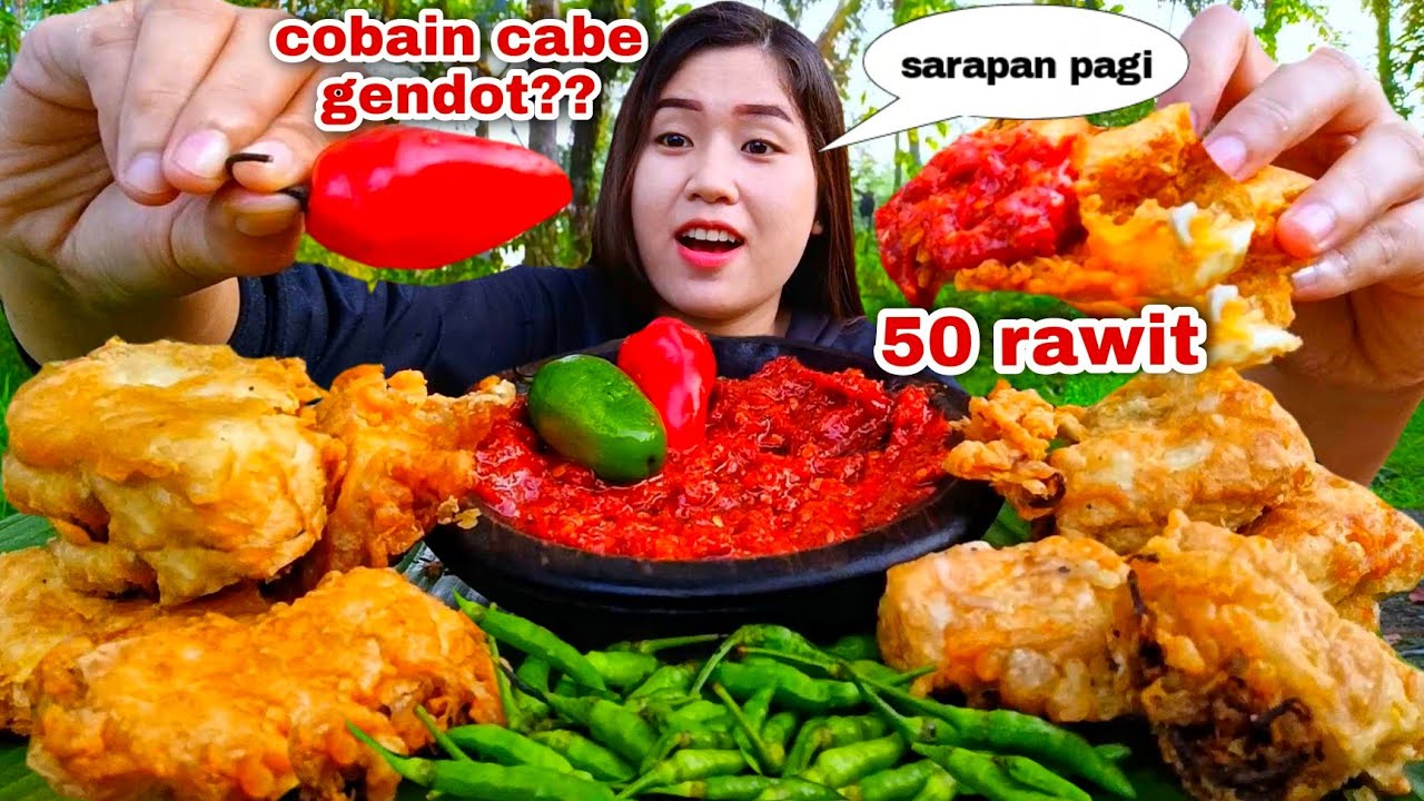 PEDAS UGAL UGALAN ⁉️ MAKAN CABE GENDOT GORENGAN TAHU 50 CABE RAWIT UTUH ...