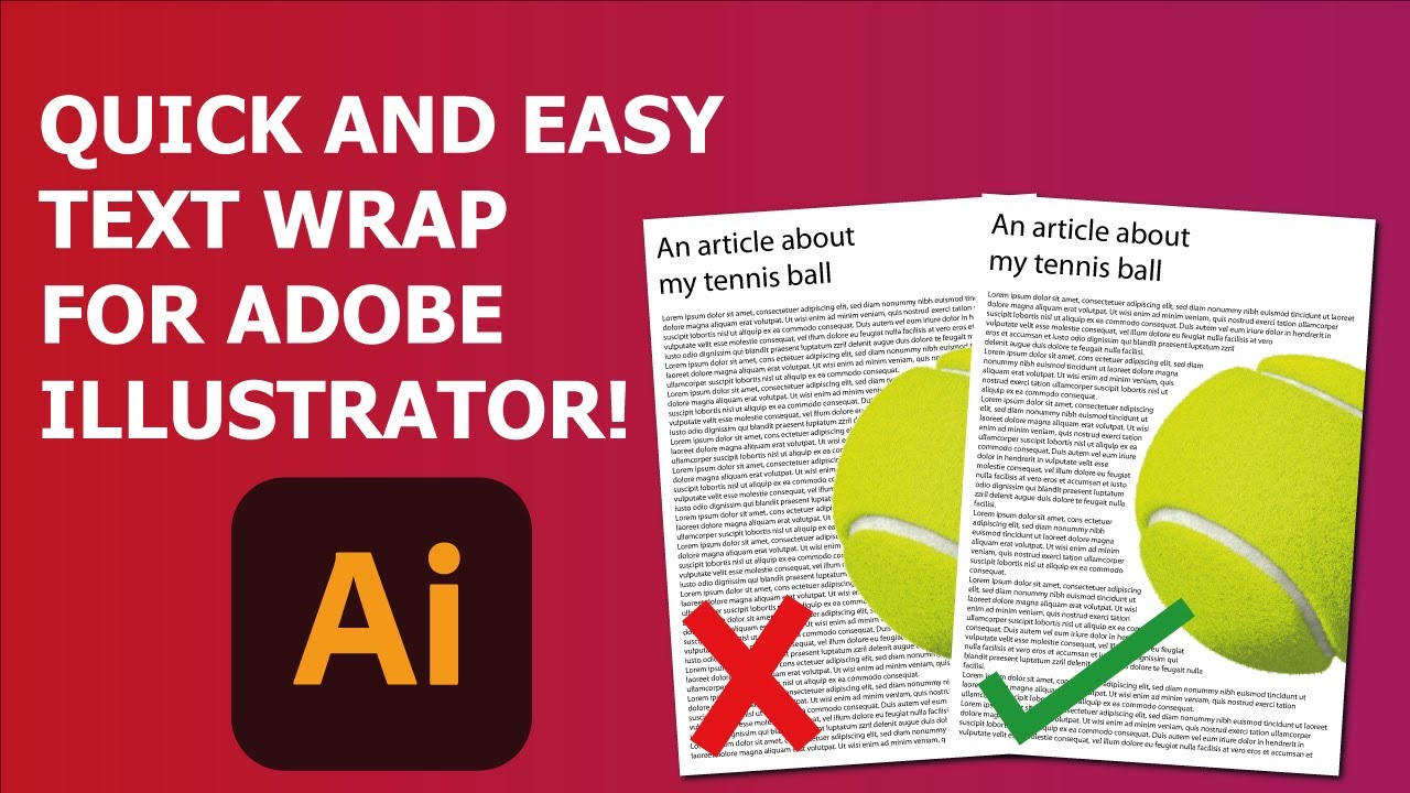 Easy Adobe Illustrator Text Wrap Images - YouTube