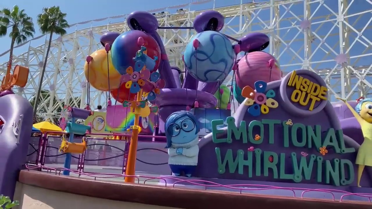 New Inside Out Emotional Whirlwind Off Ride Footage At California ...