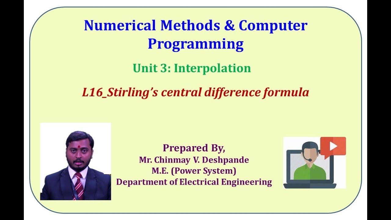 L16 Stirling’s central difference formula - YouTube