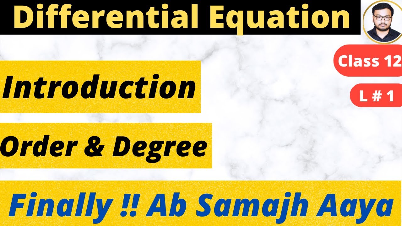 differential equations class 12 | order and degree of differential ...