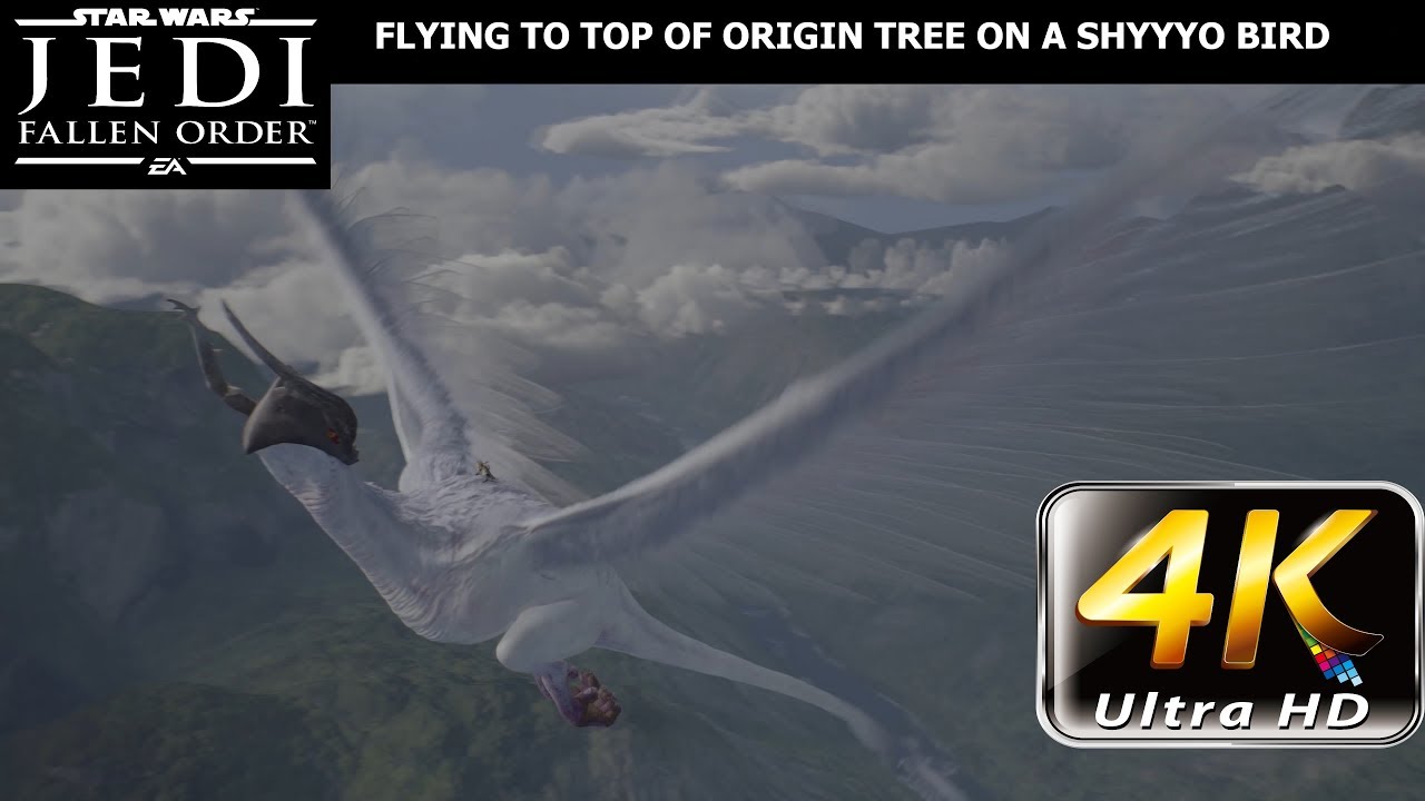 Star Wars Jedi: Fallen Order- flying to the top of the Origin Tree on a ...