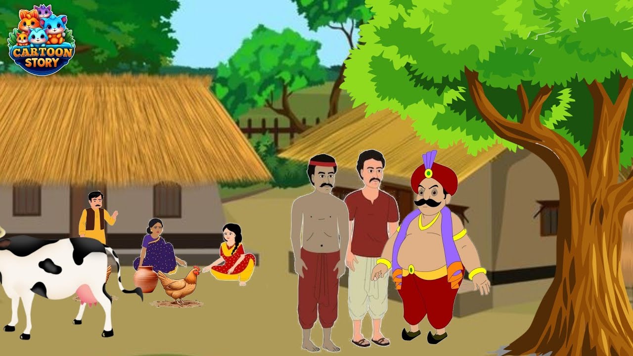 चालाक किसान !! Chalak Kishan !! Cartoon Video !! Hindi Kahaniya ...