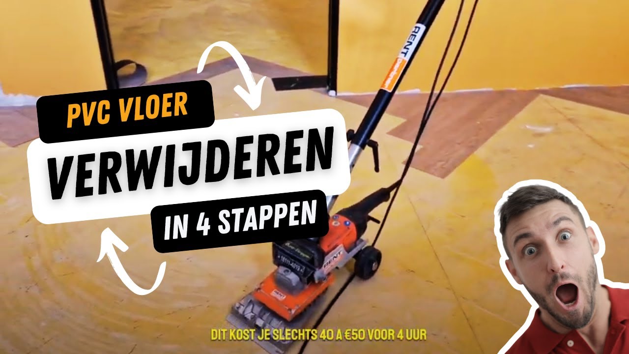 PVC vloer verwijderen 4 stappenplan - YouTube