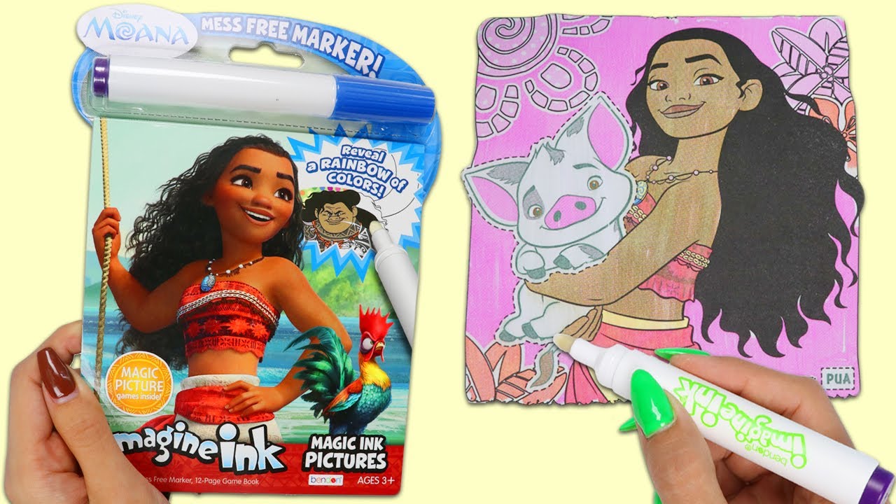 Disney Moana Imagine Ink Activity Coloring Book with Magic Invisible ...