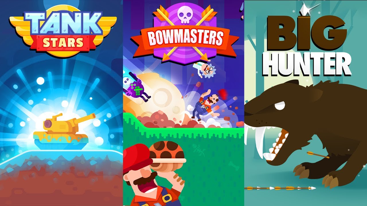 Tank Stars Bowmasters Big Hunter LIVE Gameplay - YouTube