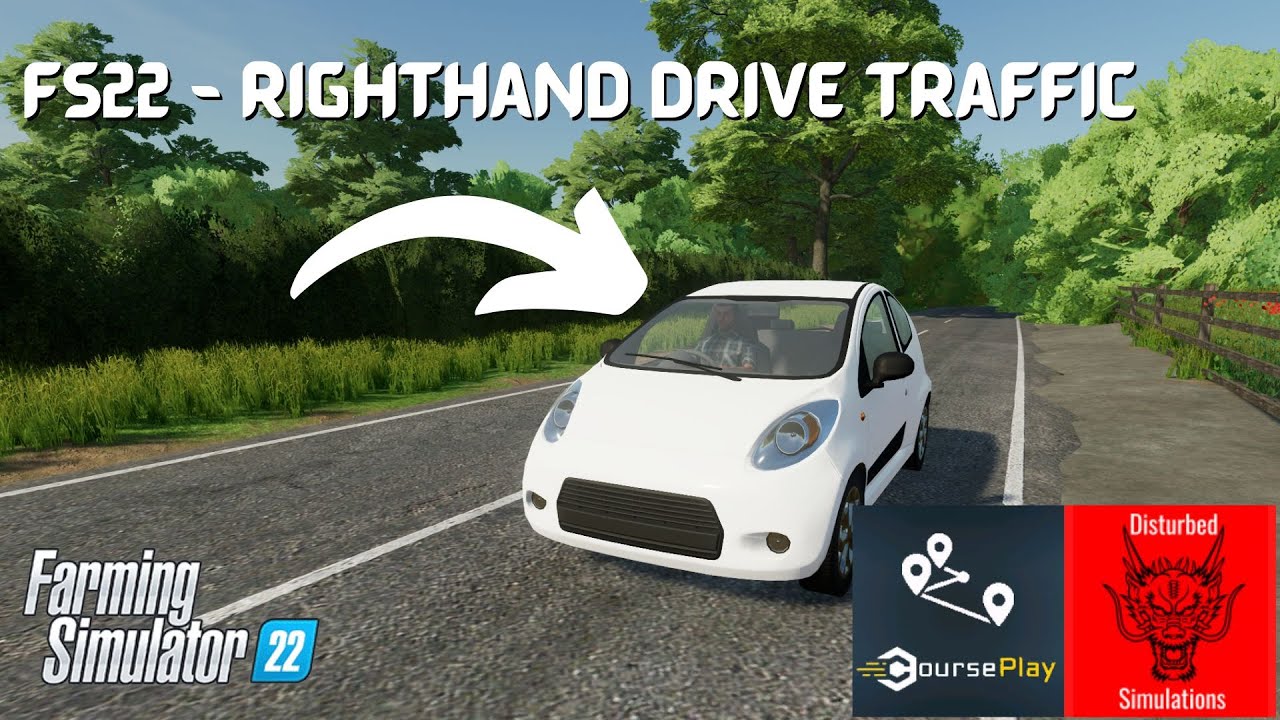 Righthand Drive Traffic - FS22 - Prefab - YouTube