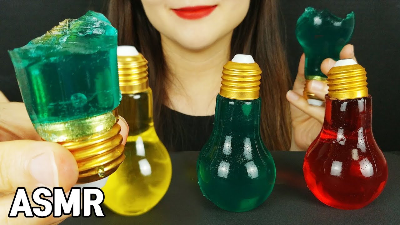 ASMR EDIBLE Bulb Lamp Jelly 내가 만든 먹는 전구젤리(EATING SOUNDS)MUKBANG REAL ...