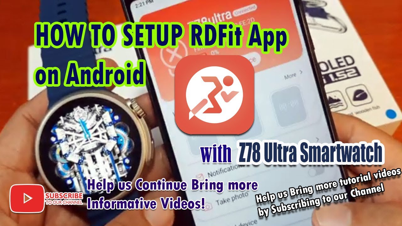 How to Setup RDFit App with Z78 Ultra Smartwatch on Android Phone - YouTube