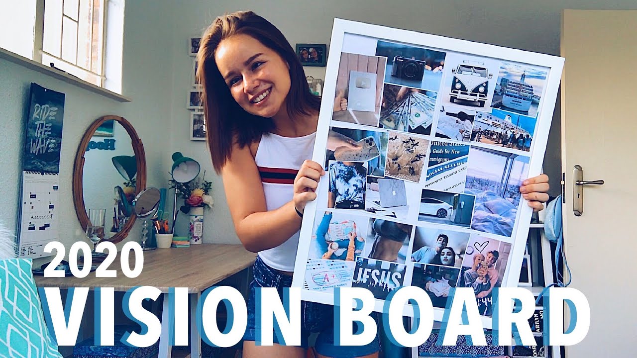 MAKING MY 2020 VISION BOARD - YouTube